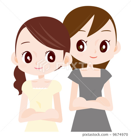 Two beautiful women rival - Stock Illustration [9674970] - PIXTA