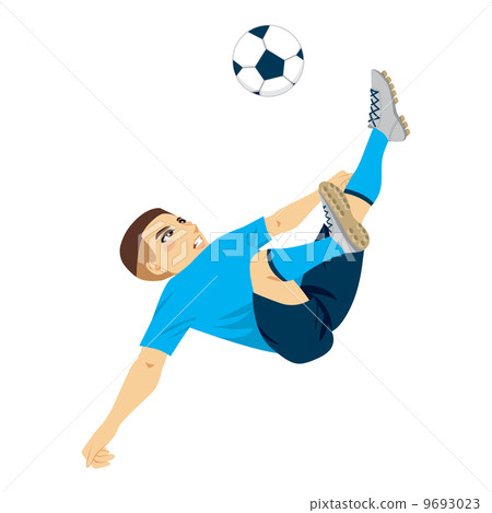 Soccer Player Scissor Kick - Stock Illustration [9693023] - PIXTA