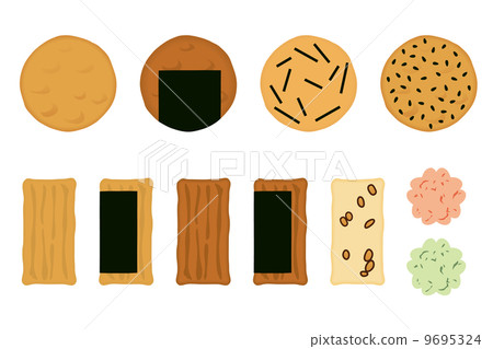 rice crackers - Stock Illustration [9695324] - PIXTA