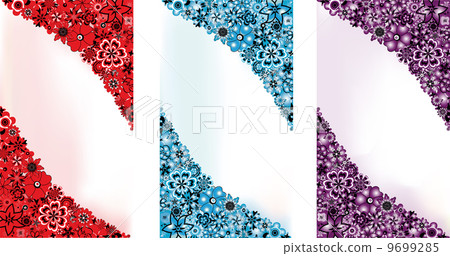 3 Flower Backgrounds - Stock Illustration [9699285] - PIXTA