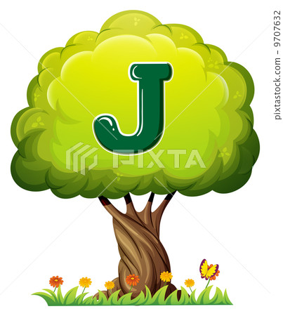 A tree with a letter J - Stock Illustration [9707632] - PIXTA