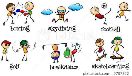 Activities that can be done indoor and outdoor - Stock Illustration ...