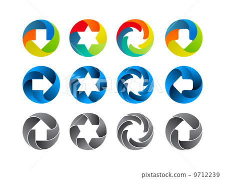 Abstract color icon set - Stock Illustration [9712239] - PIXTA