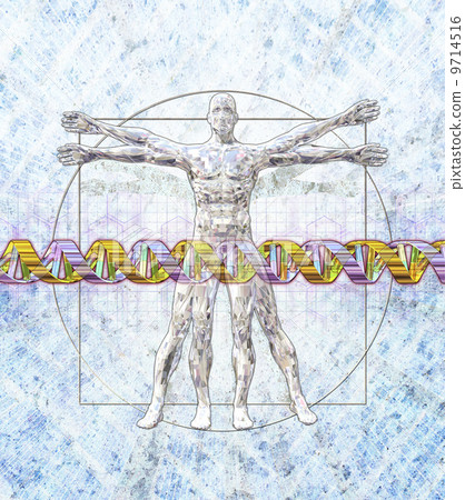 Image of human body and gene arrangement - Stock Illustration [9714516 ...