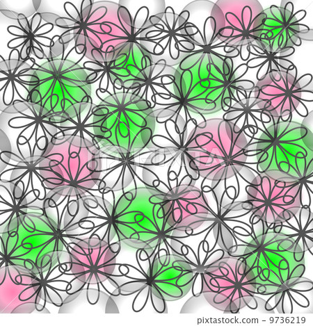 Dot and flower race - Stock Illustration [9736219] - PIXTA