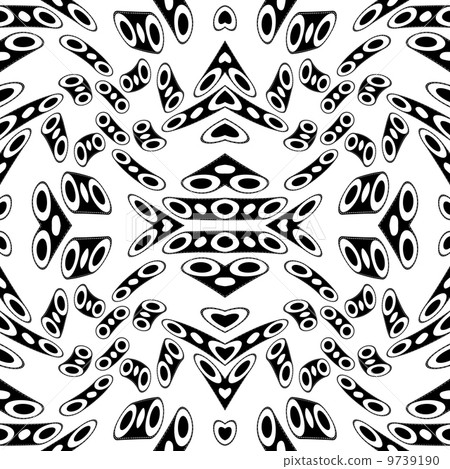 retro black pattern - Stock Illustration [9739190] - PIXTA