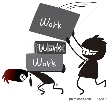 Businessman who adds work - Stock Illustration [9742093] - PIXTA