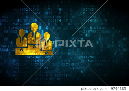 Business Team on digital background - Stock Illustration [9744185] - PIXTA