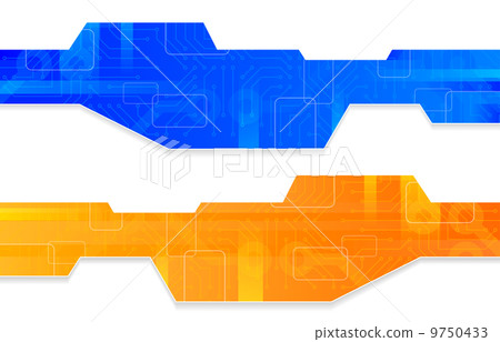 abstract computer board frame set - Stock Illustration [9750433] - PIXTA