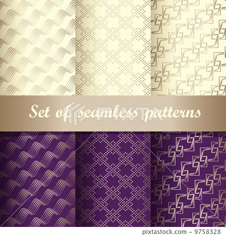 Set of seamless patterns 2 - Stock Illustration [9758328] - PIXTA