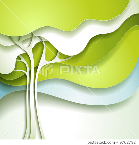 Abstract spring tree - Stock Illustration [9762792] - PIXTA