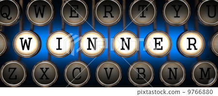 Winner on Old Typewriter's Keys. - Stock Illustration [9766880] - PIXTA