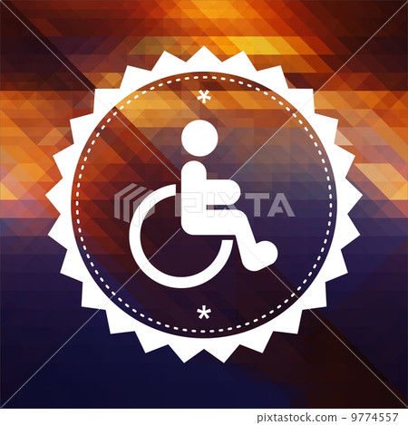 Disabled Icon on Triangle Background. - Stock Illustration [9774557 ...