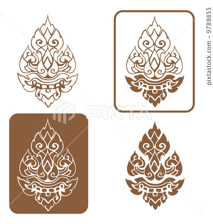 Vector artistic of traditional line thai. - Stock Illustration [9789855 ...