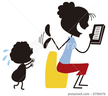 A mother indifferent to a child - Stock Illustration [9790076] - PIXTA