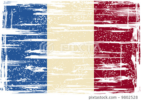 French grunge flag - Stock Illustration [9802528] - PIXTA