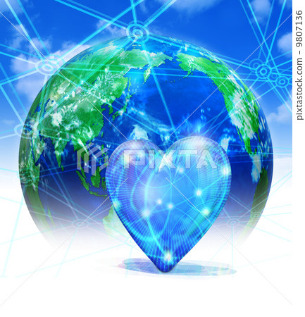 Internet line in heart - Stock Illustration [9807136] - PIXTA