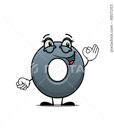 Happy smiling number 0 or zero character - Stock Illustration [9807203 ...