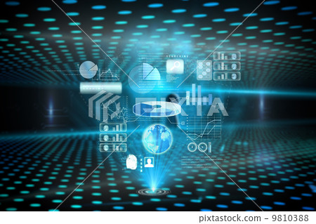 Composite image of global technology background - Stock Illustration ...