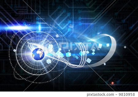 Composite image of global technology background - Stock Illustration ...