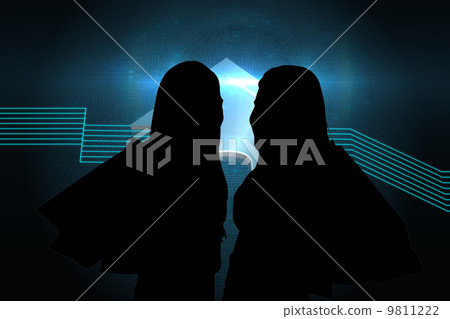 Composite image of shiny house on black background - Stock Illustration ...