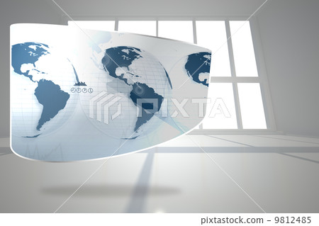 Composite image of earth interface on abstract... - Stock Illustration ...