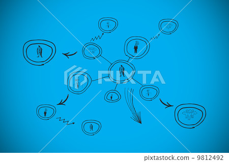 Composite image of community link doodle - Stock Illustration [9812492 ...