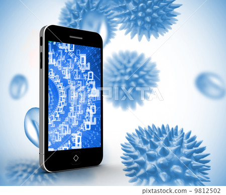 Composite image of binary code on smartphone... - Stock Illustration [9812502] - PIXTA
