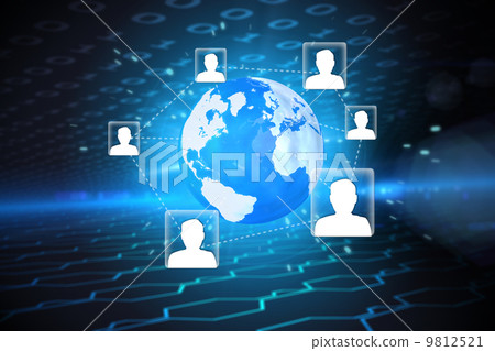 Composite image of global technology background - Stock Illustration ...