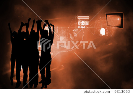 Composite image of file transfer background - Stock Illustration ...