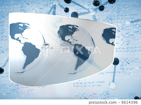 Composite image of earth interface on abstract... - Stock Illustration ...