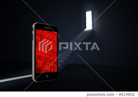 Composite image of binary code on smartphone... - Stock Illustration [9814602] - PIXTA