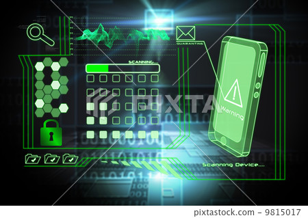 Composite image of security interface-插圖素材 [9815017] - PIXTA圖庫