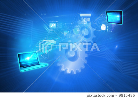Composite image of file transfer background - Stock Illustration ...