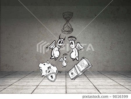 Composite image of good banking vs bad banking... - Stock Illustration ...