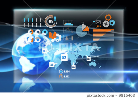 Composite image of business interface - Stock Illustration [9816408 ...