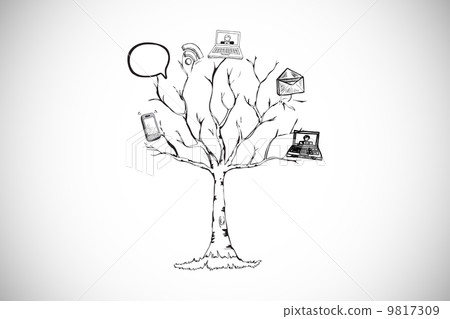 Composite image of application tree doodle - Stock Illustration ...