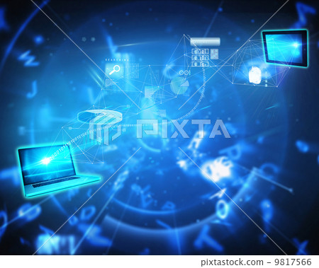 Composite image of file transfer background - Stock Illustration ...