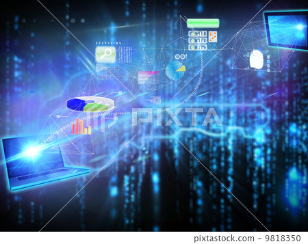 Composite image of file transfer background - Stock Illustration ...