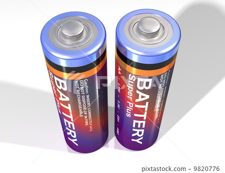 Pair of batteries - Stock Illustration [9820776] - PIXTA