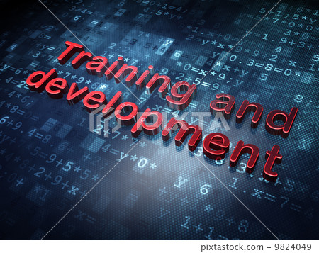 Education concept: Red Training and Development... - Stock Illustration ...