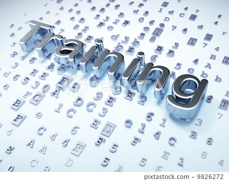 Education concept: Silver Training on digital... - Stock Illustration ...