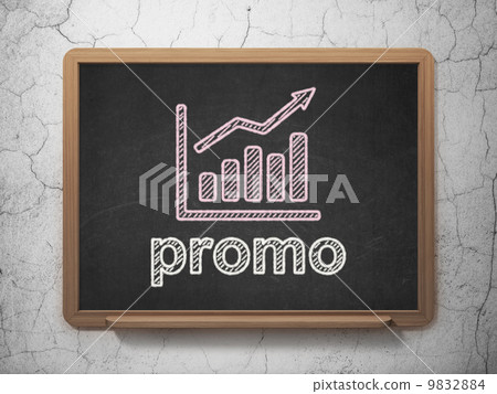 Marketing concept: Growth Graph and Promo on... - Stock Illustration ...