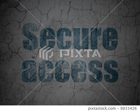 Protection concept: Secure Access on grunge... - Stock Illustration ...