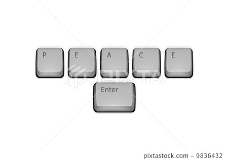 Word Peace on keyboard and enter key. - Stock Illustration [9836432 ...