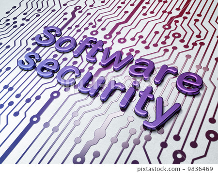 Protection concept: Software Security on... - Stock Illustration ...