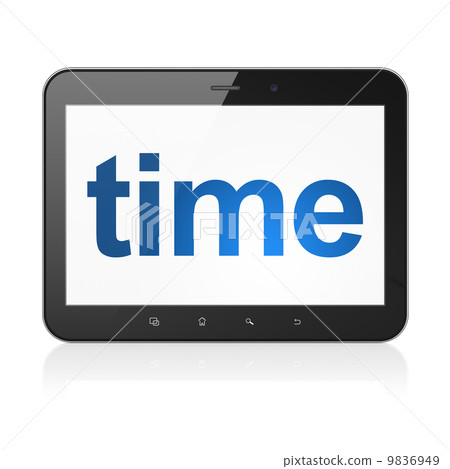 Time concept: Time on tablet pc computer - Stock Illustration [9836949 ...