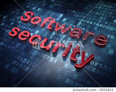 Red Software Security on digital background - Stock Illustration ...