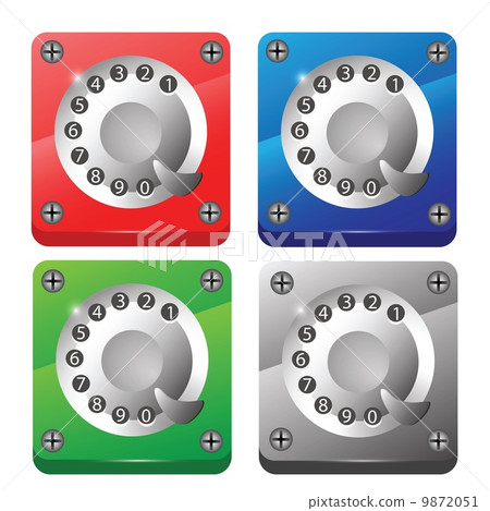 rotary phone dial icons - Stock Illustration [9872051] - PIXTA
