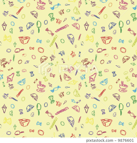 Sweet seamless pattern - Stock Illustration [9876601] - PIXTA